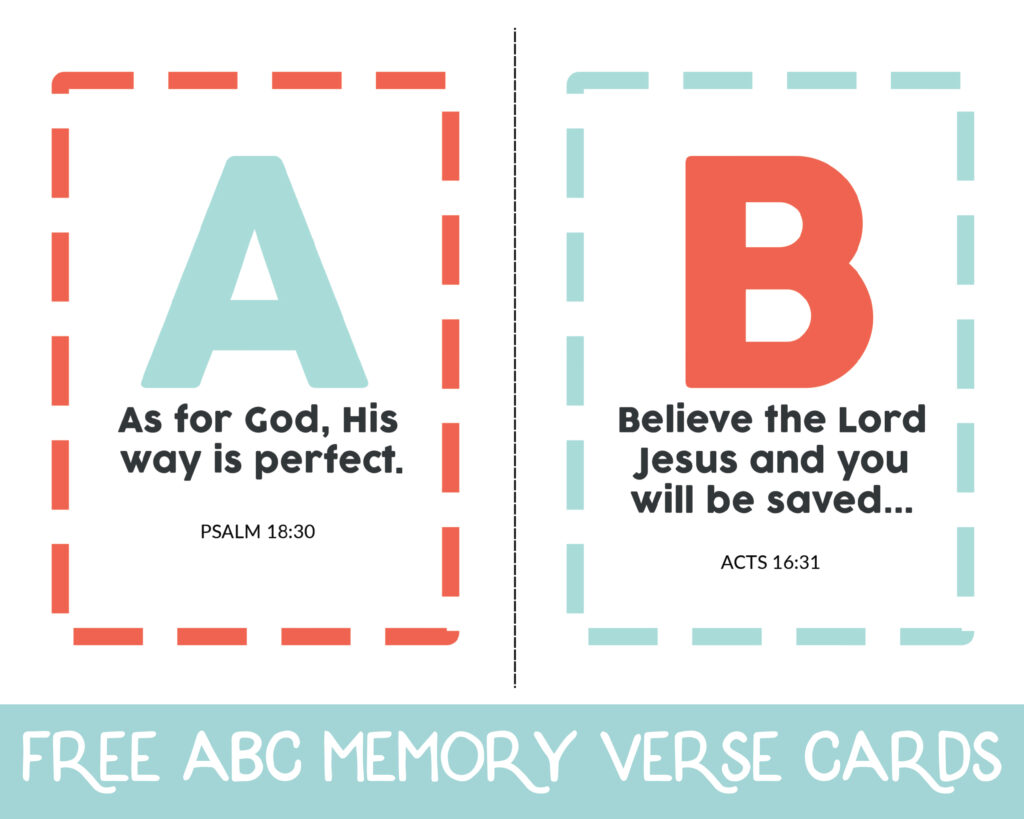FREE ABC Bible Verse Cards - Little Lions Academy