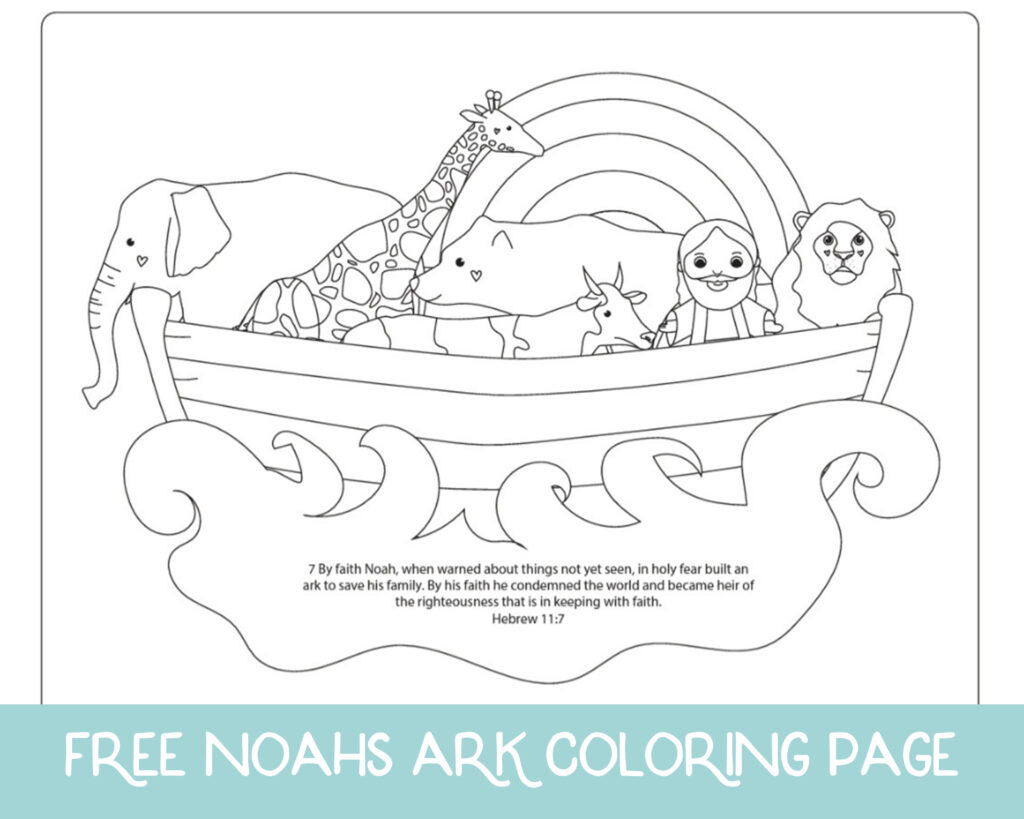 FREE Noah's Ark Coloring Page - Little Lions Academy